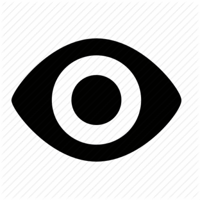Black Eye Icon – Transparent Background