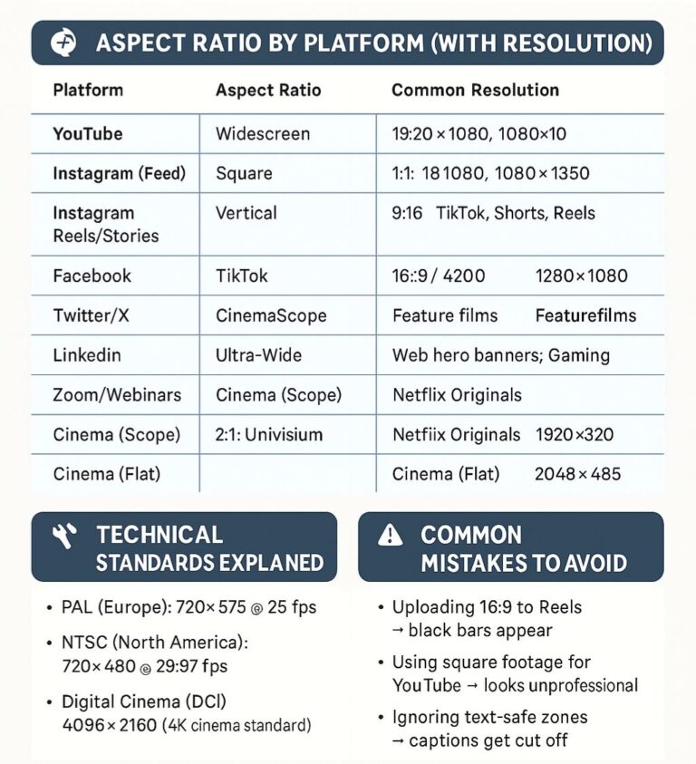 The Ultimate Guide to Aspect Ratios for Video Editors (2025) - Dehra Flicks