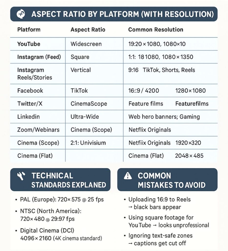 The Ultimate Guide to Aspect Ratios for Video Editors (2025)