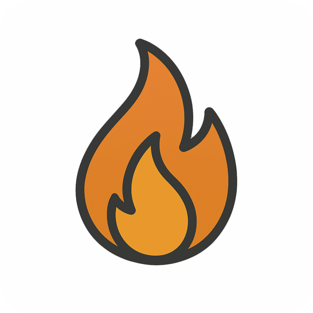 Fire Icon PNG for Explosive Visuals 100% Free Download