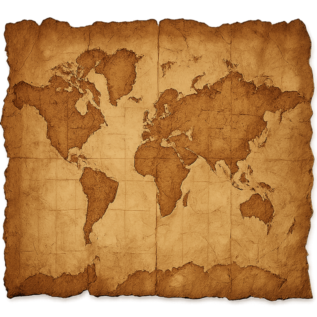 Vintage World Map Transparent PNG 100% Free Download
