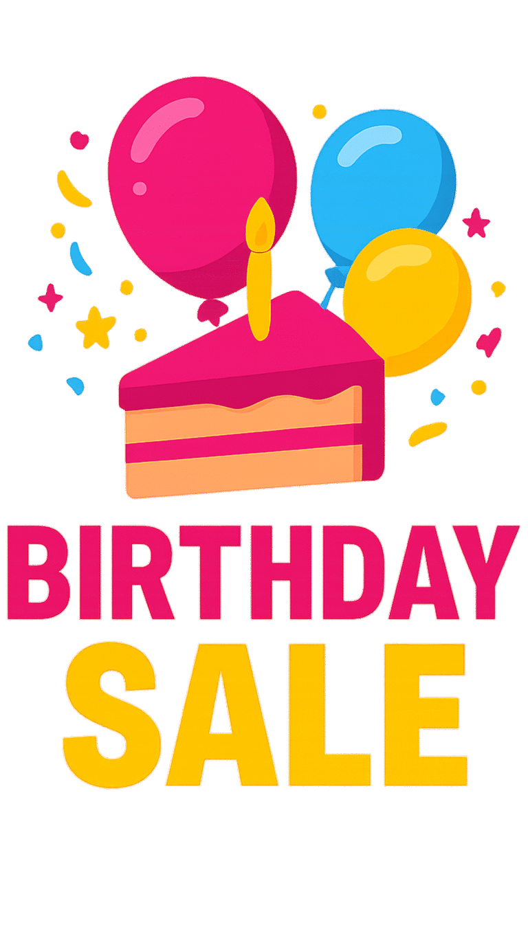Birthday Sale PNG Transparent Background – 100% Free Download