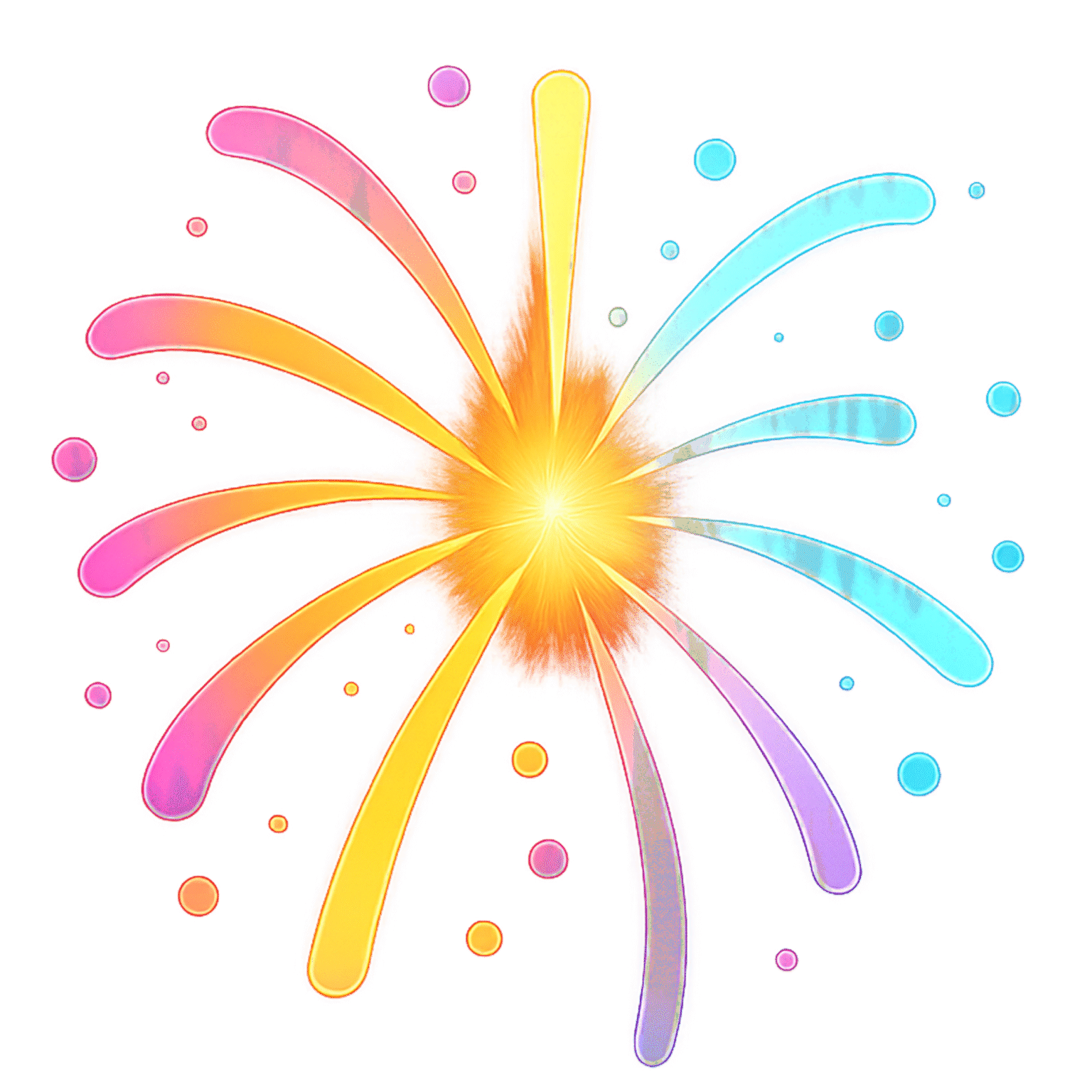 Vibrant Fireworks Burst Icon PNG 100% Free Download | DehraFlicks