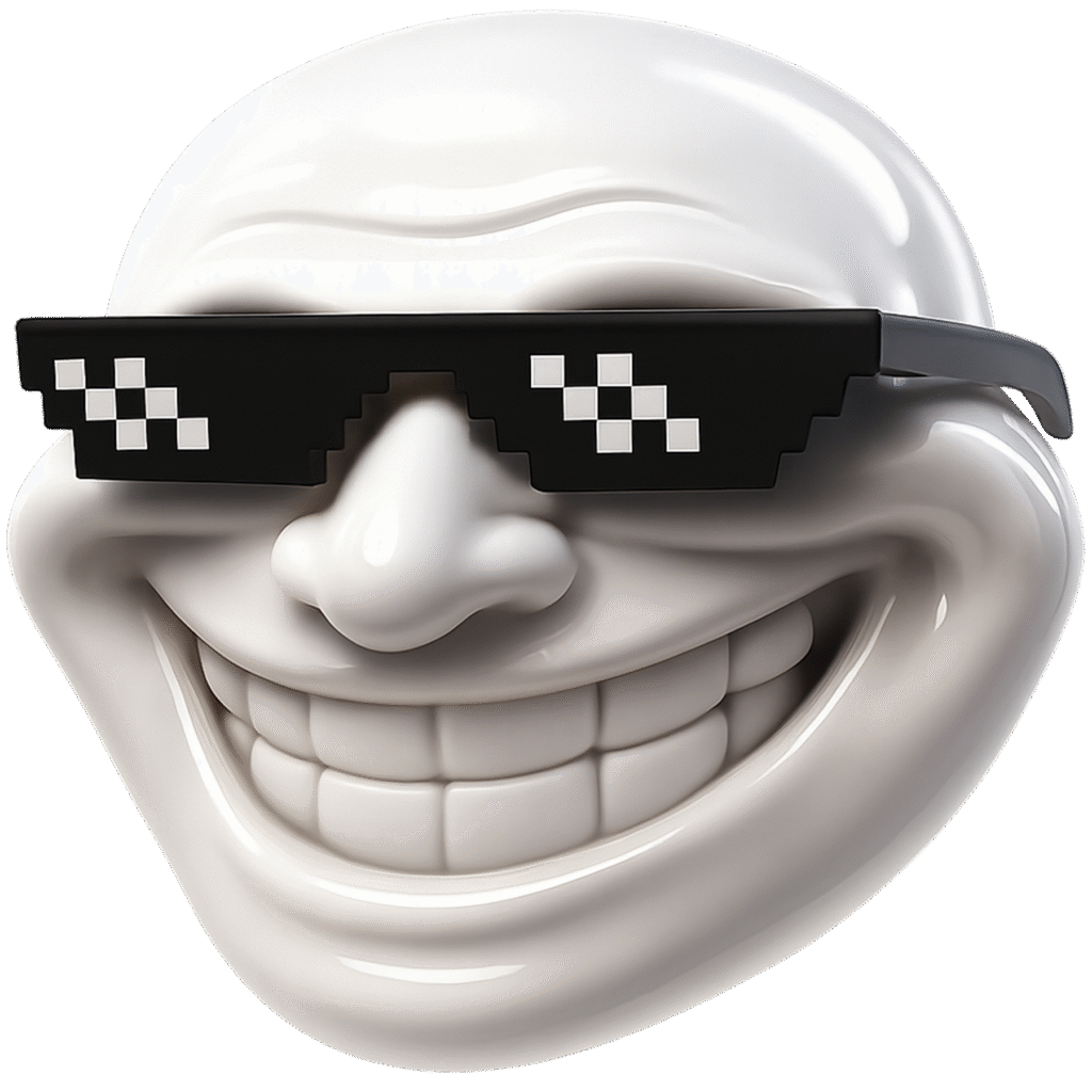 3D Cool Troll Face PNG Free Download | 1000+ free PNG
