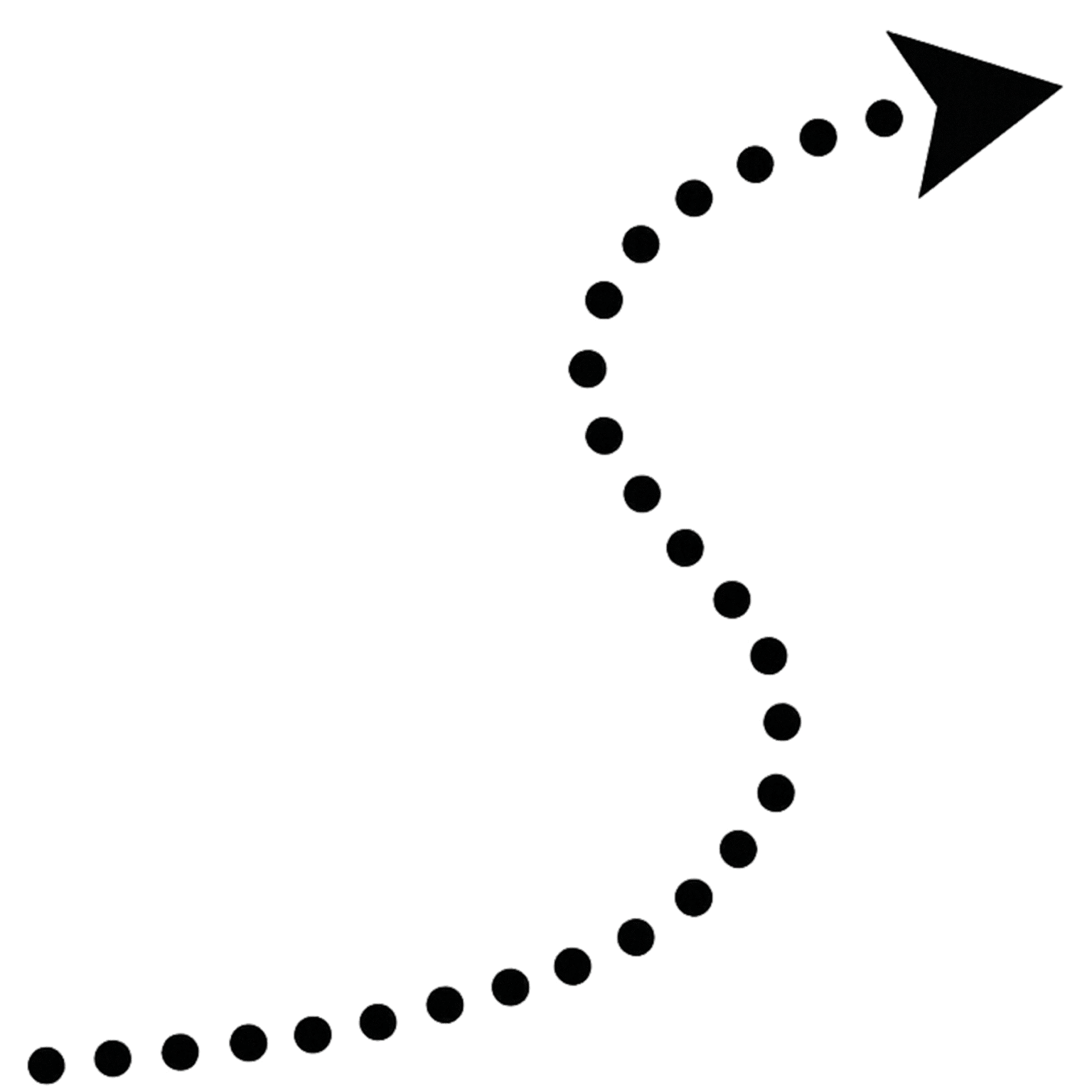 Dotted Curvy Arrow PNG Free Download | 100% Free PNG