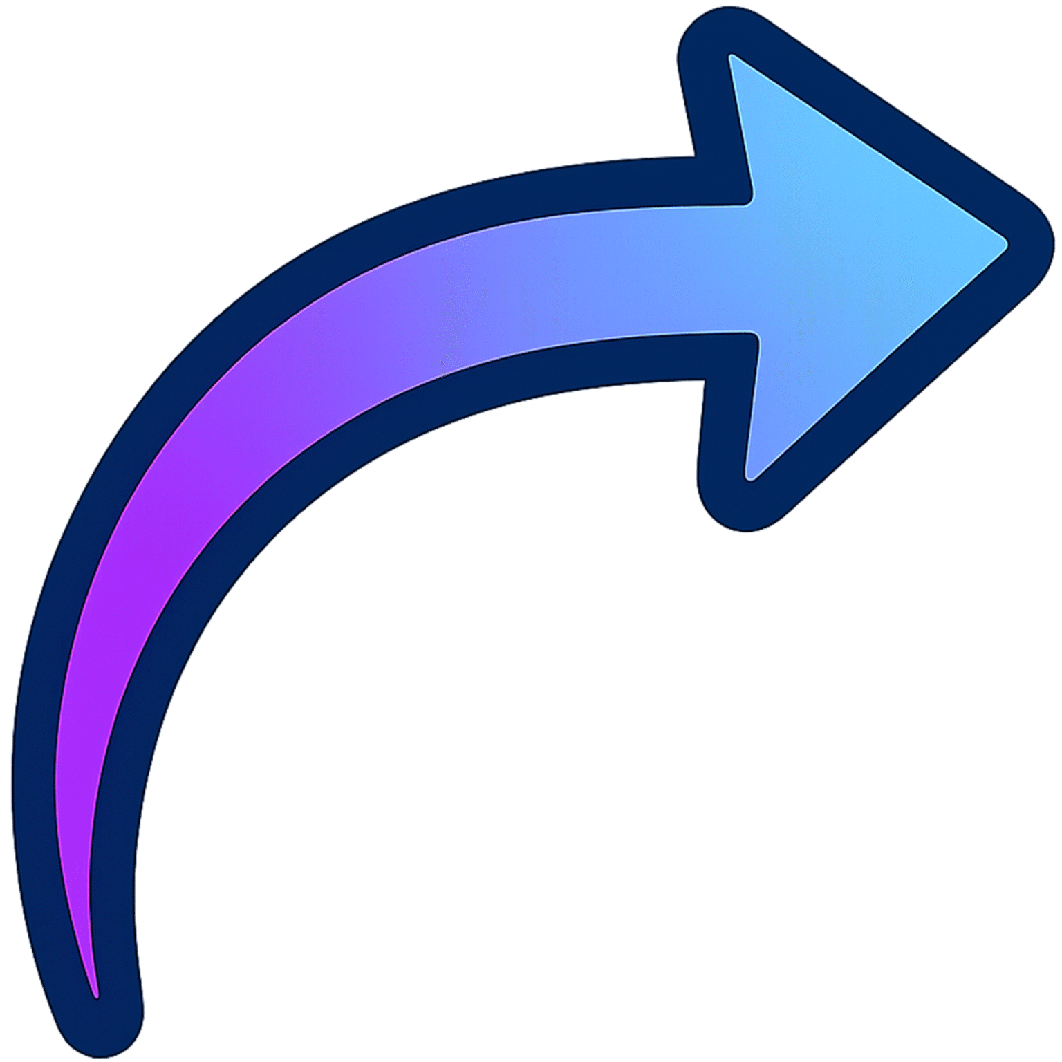 Gradient Curved Arrow PNG Free Download | 27+ Arrow PNG