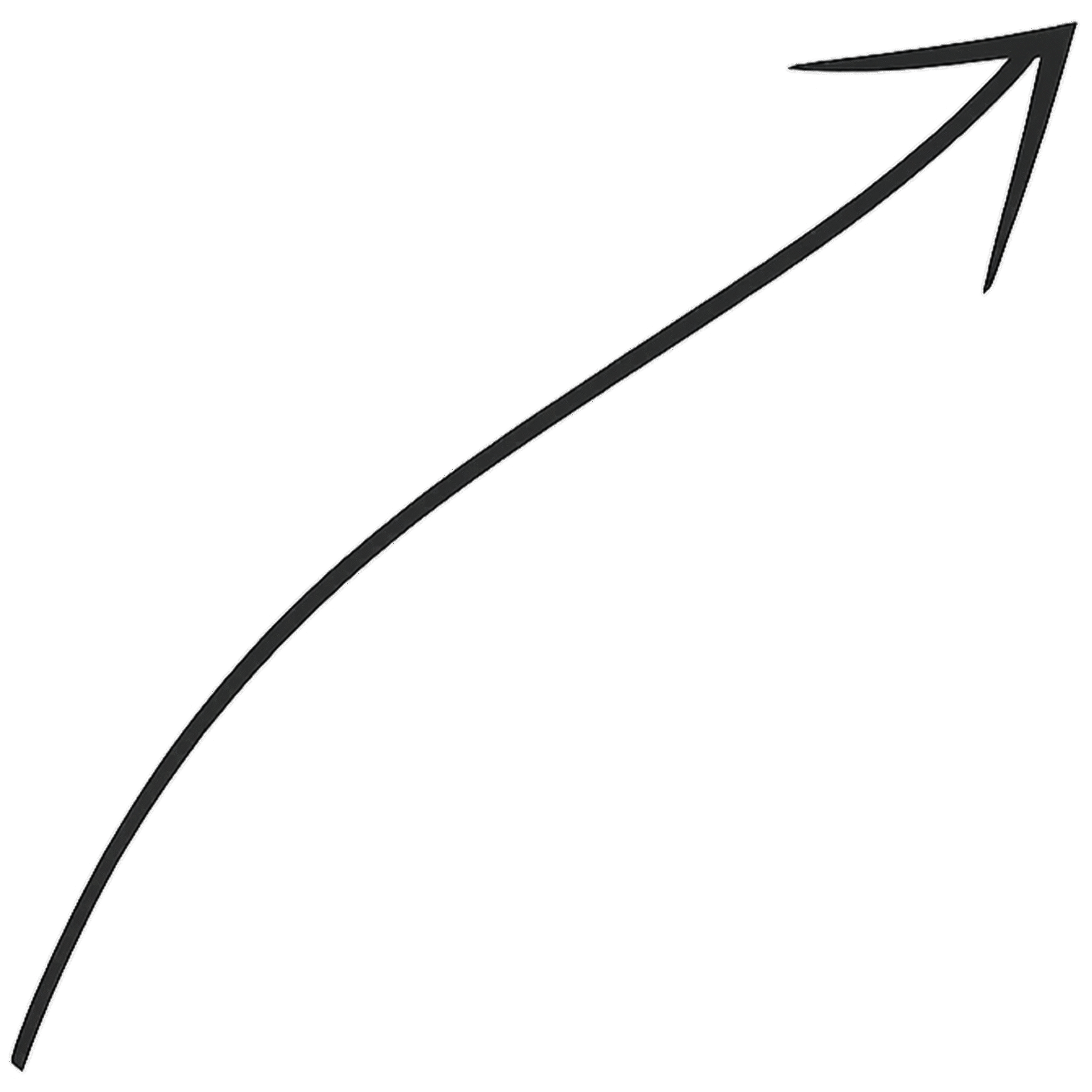 Minimal Curved Arrow PNG Free Download | 100% Free PNG