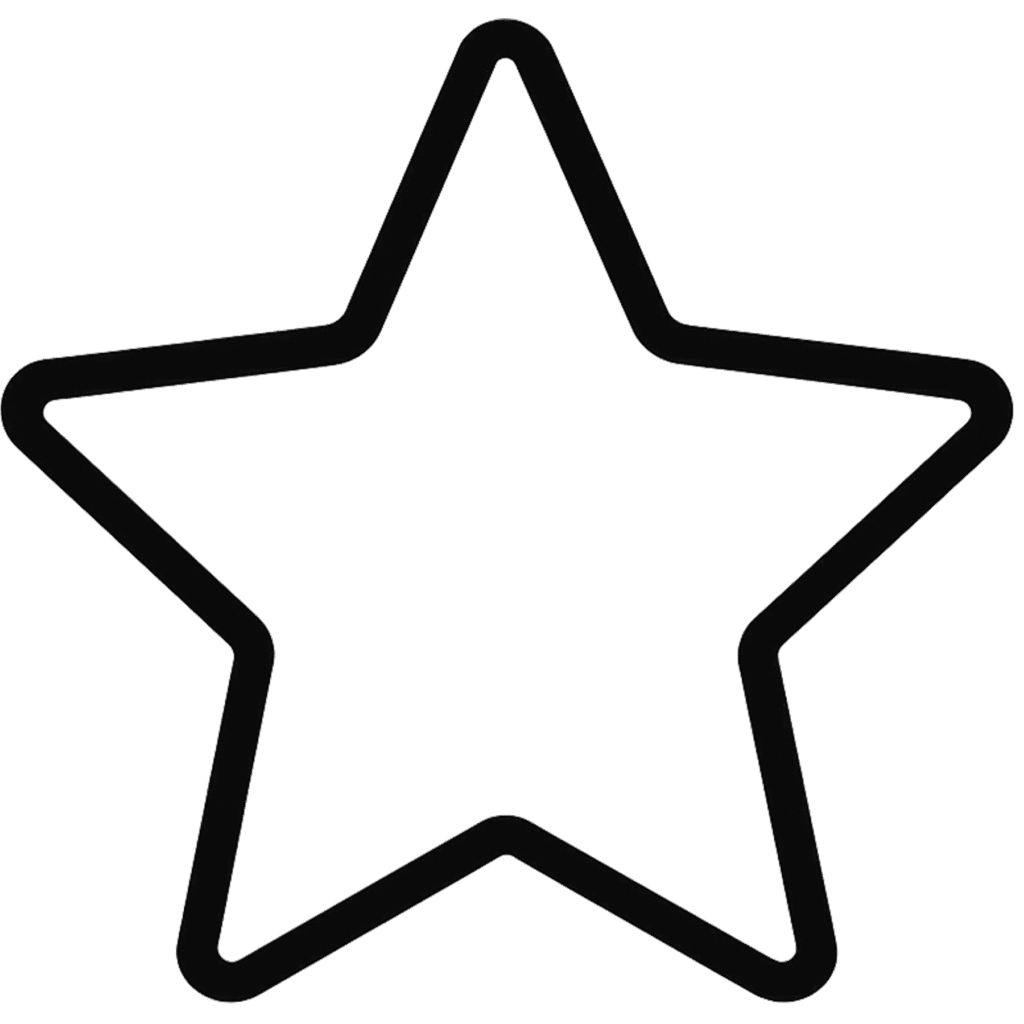 7+ Star Outline PNG Free Download | Simple Line Star
