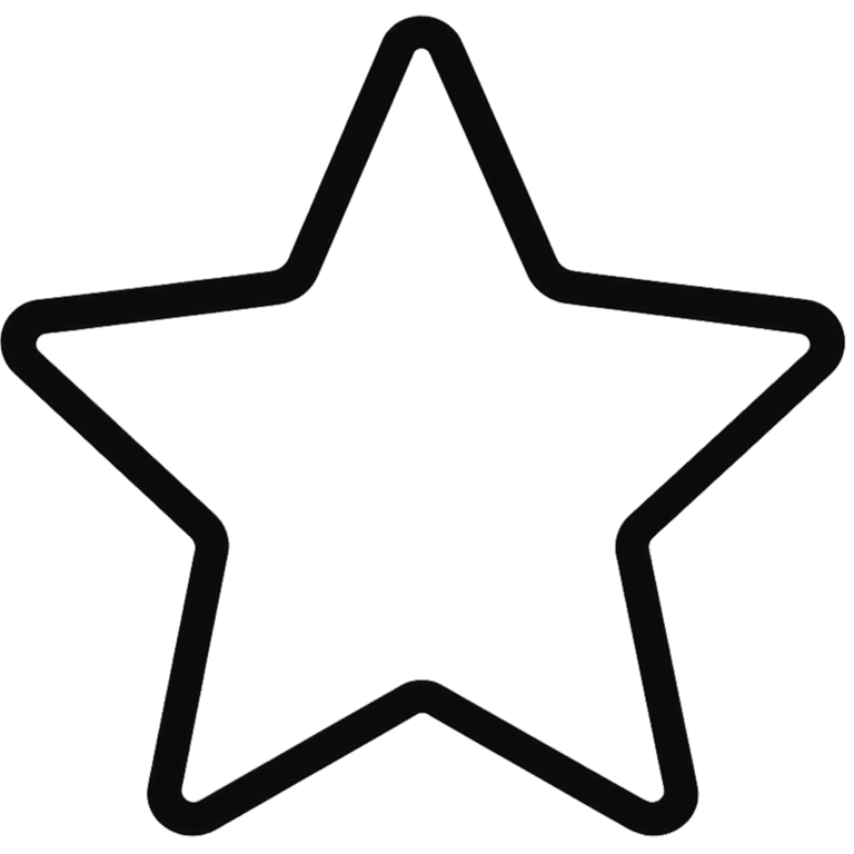 7+ Star Outline PNG Free Download | Simple Line Star